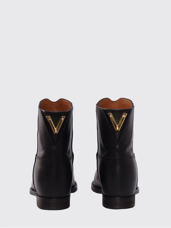 VIA ROMA 15 Leather Wedge Ankle Boots