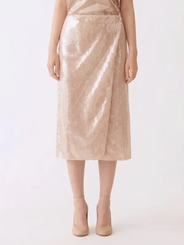 Fabiana Filippi Sequin Wrap Midi Skirt