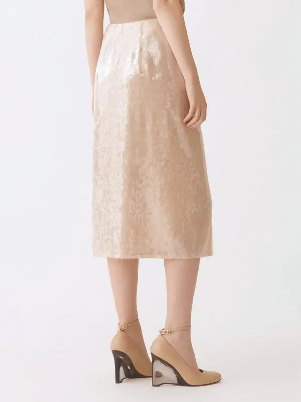 Fabiana Filippi Sequin Wrap Midi Skirt