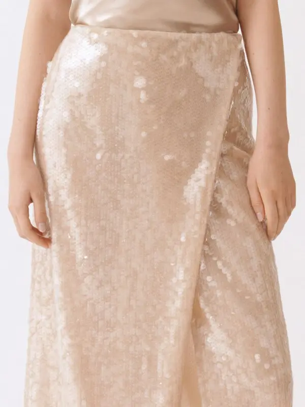 Fabiana Filippi Sequin Wrap Midi Skirt