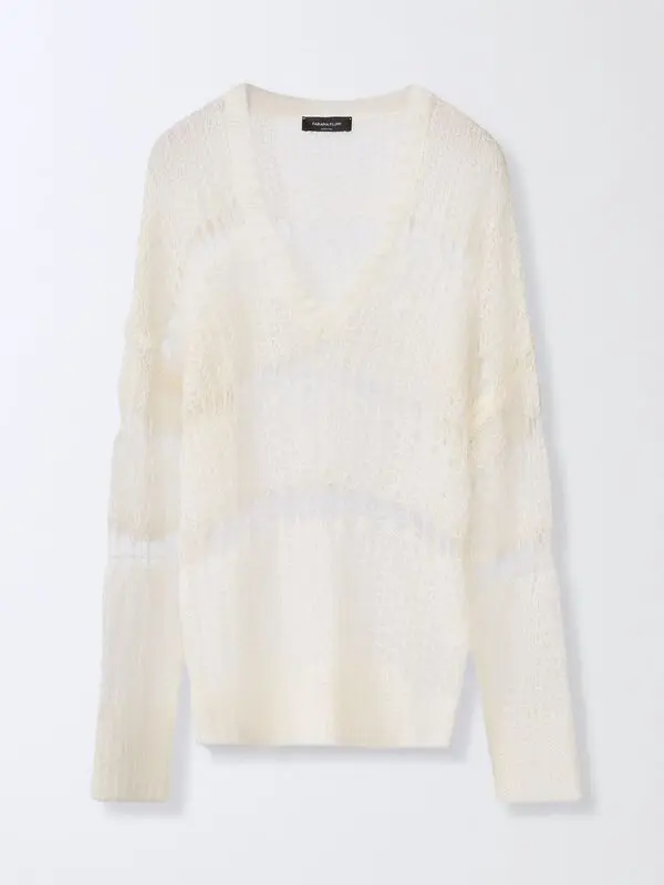 Fabiana Filippi Perforated Wool Blend Pullover