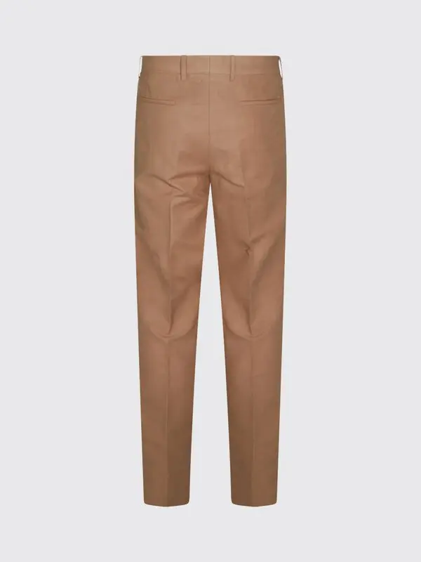 Brunello Cucinelli Tailored Cotton And Linen Trousers - Camel