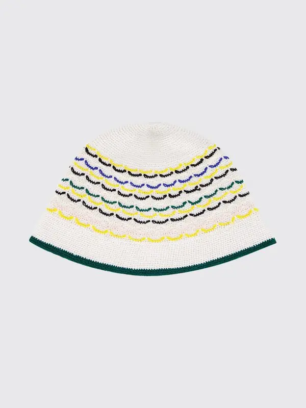 Casablanca Crochet Cotton Bucket Hat - Red