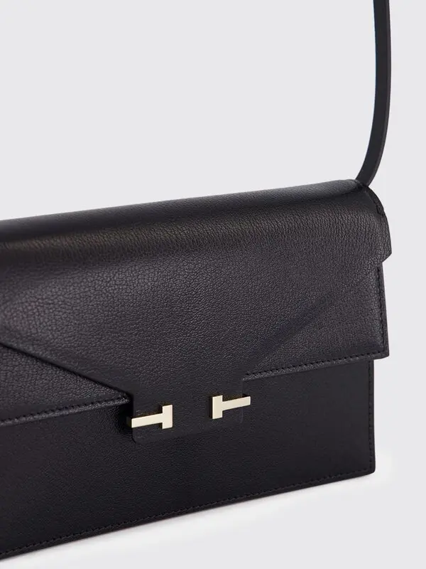 TOM FORD Calf Leather Shoulder Bag - Black