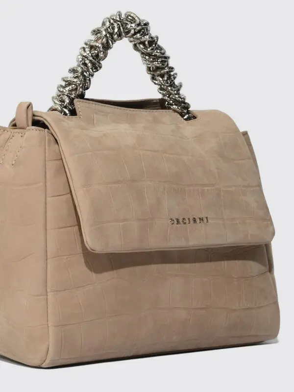 Orciani Croc Effect Handbag - Milk