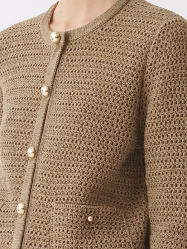 Fabiana Filippi Crew Neck Cotton Cardigan