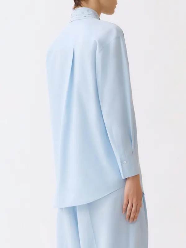 Fabiana Filippi Cotton Shirt With Embellished Collar