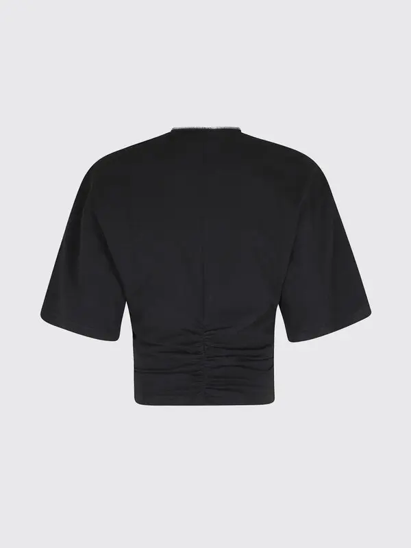 Alexander Wang Cropped Cotton Top With Zip Closure