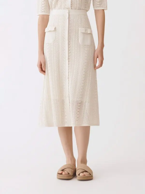 Fabiana Filippi Knitted Midi Skirt - Butter