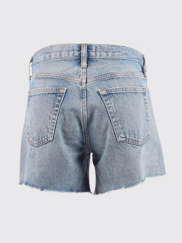 AGOLDE Shorts With Distressed Details - Denim