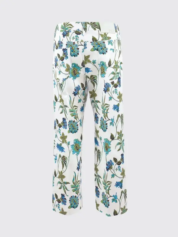 FAY Printed Cotton Cropped Trousers
