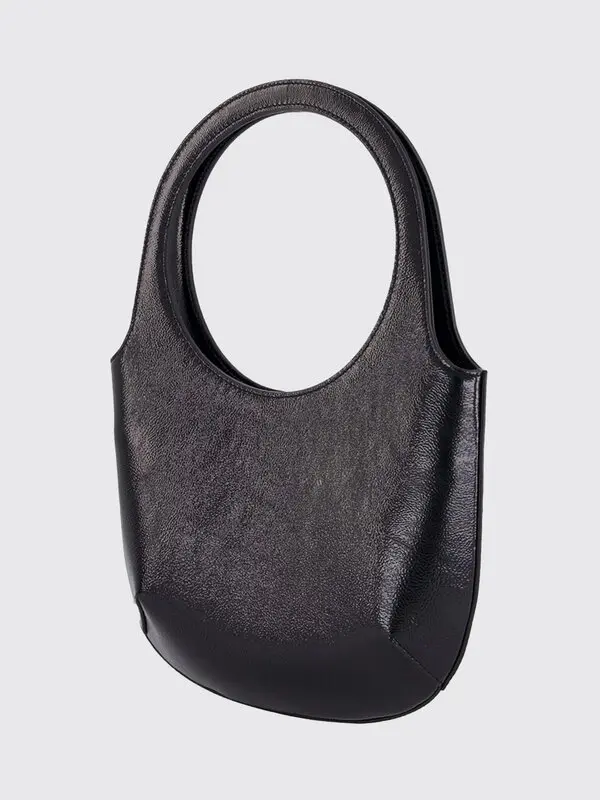 COURREGES Holy Leather Shoulder Bag - Black 1