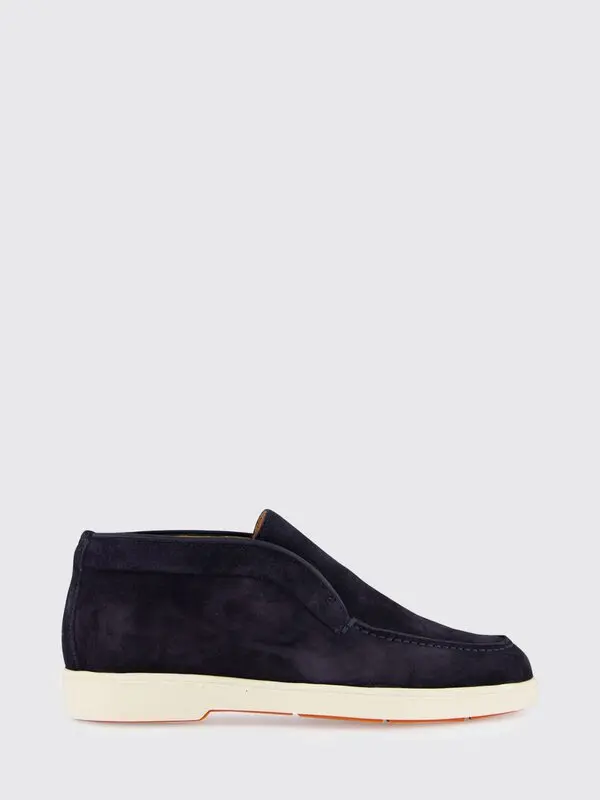 Santoni Desert Suede Ankle Boot - Blue