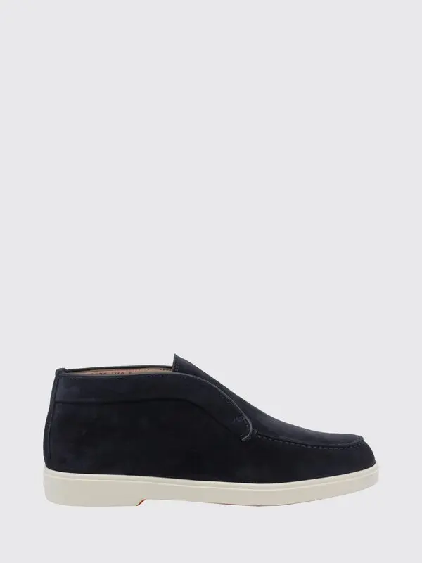 Santoni Desert Suede Ankle Boot - Blue