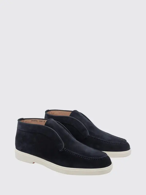 Santoni Desert Suede Ankle Boot - Blue