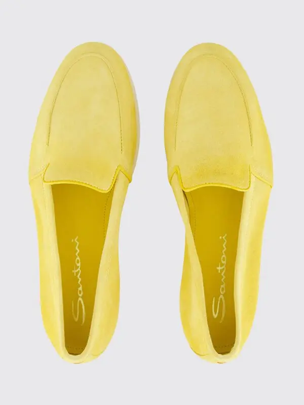 Santoni Malibu Suede Loafers - Yellow