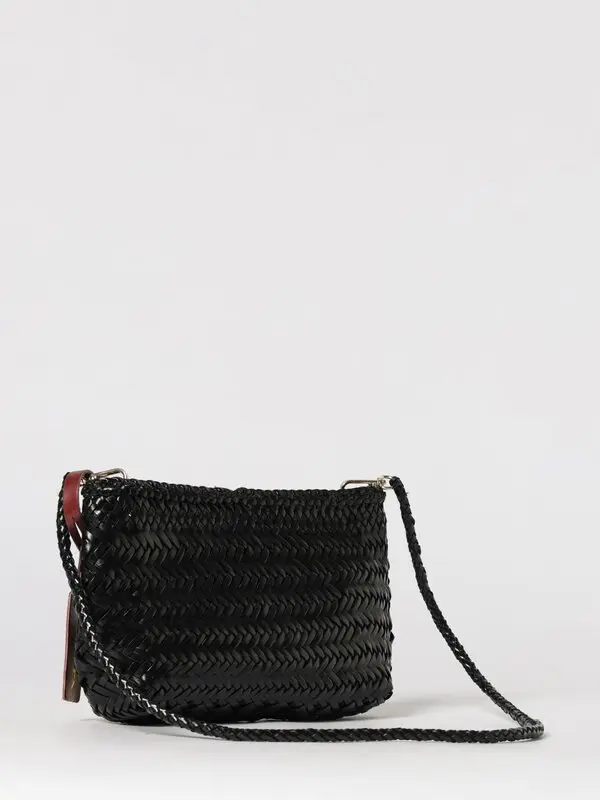 VIPERA Woven Crossbody Bag - Black