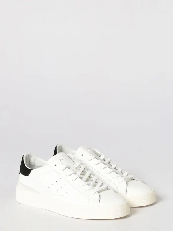 D.a.t.e. Lace-up Sneakers With Suede Heel Detail - Black
