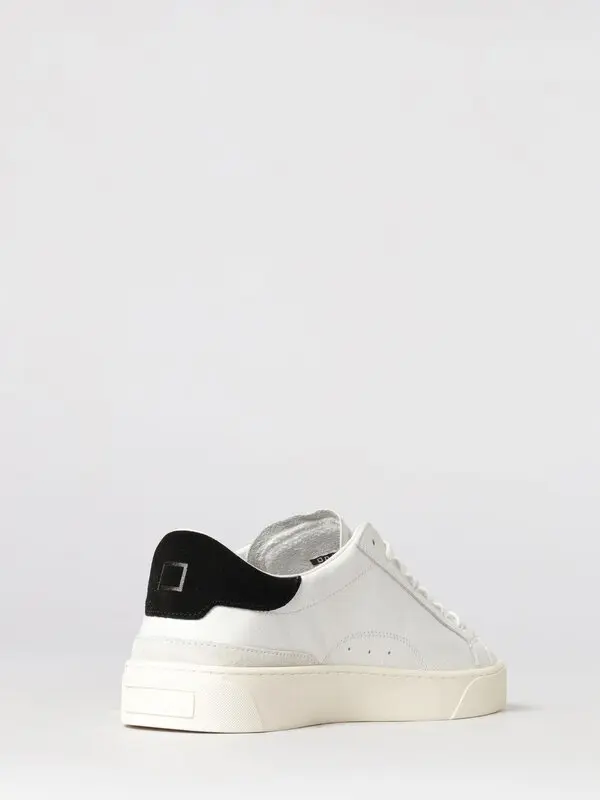 D.a.t.e. Lace-up Sneakers With Suede Heel Detail - Black