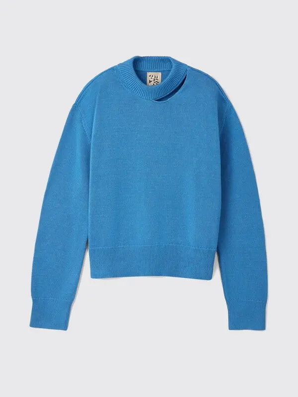 Camper Cutout Neck Sweater