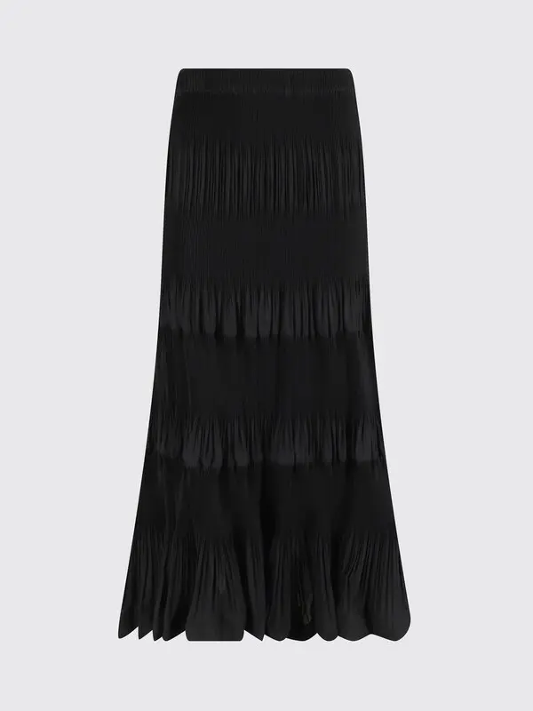 MEIMEIJ Pleated Tiered Maxi Skirt