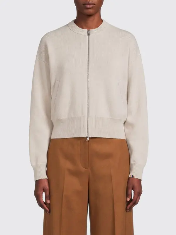 Extreme Cashmere Zip-up Cashmere Cardigan - White