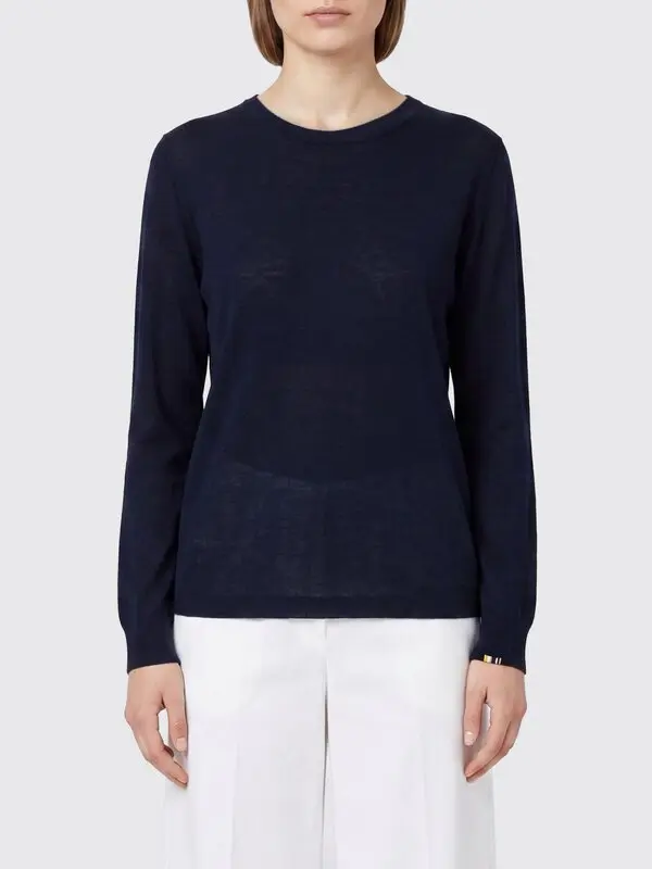 Extreme Cashmere Crew Neck Pullover In Merino Wool And Cashmere - Blue