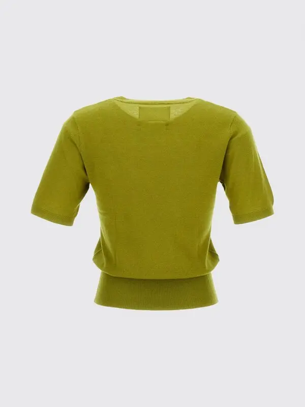 Extreme Cashmere Crew Neck Short Sleeve Pullover - Green