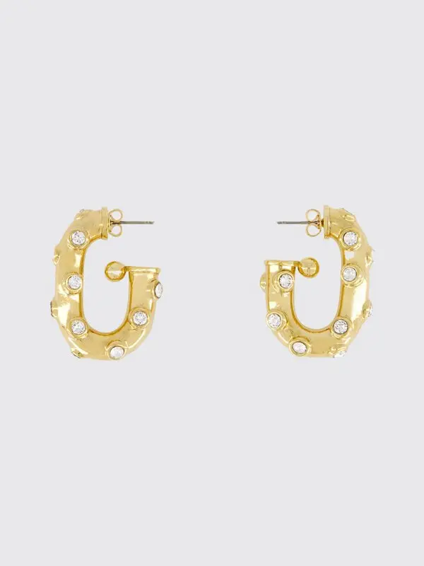 Rabanne Embellished Hoop Earrings - Gold