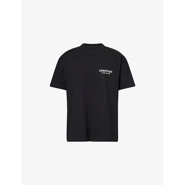Fear Of God Logo-embroidered Cotton T-shirt - Jet Black