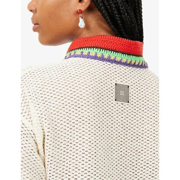 SIEDRES Leo Textured-knit Cotton-blend Polo Shirt