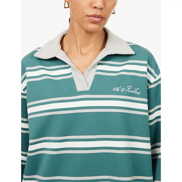 4TH & RECKLESS Darcy Cotton-jersey Rugby Top