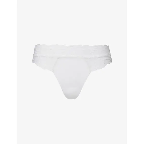Calvin Klein Perfectly Fit Lace Thong - White