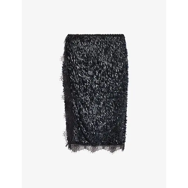 SIEDRES Bianca Sequin-embellished Knee-length Skirt