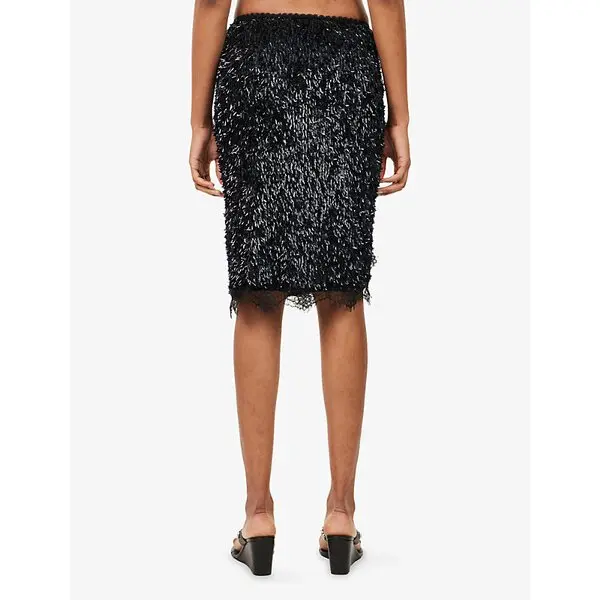 SIEDRES Bianca Sequin-embellished Knee-length Skirt