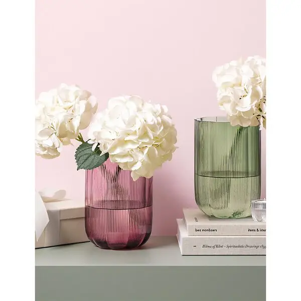 VILLEROY & BOCH Fleur Cassis Glass Vase 22.5cm