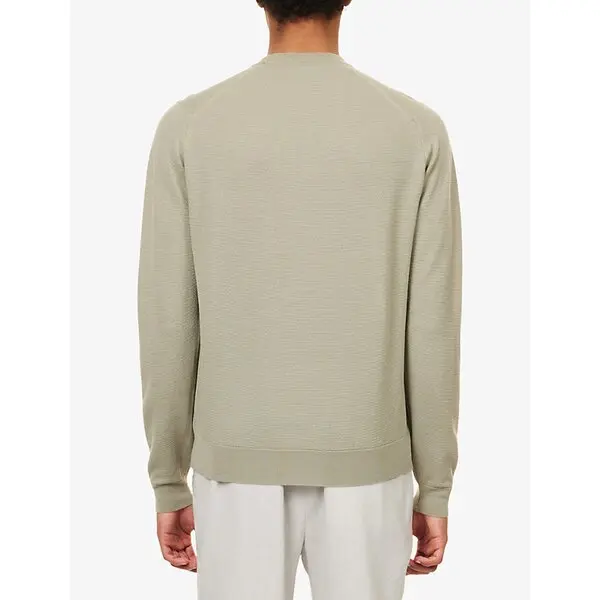 John Smedley Lundy Crewneck Merino-wool Jumper - Thistle Dew
