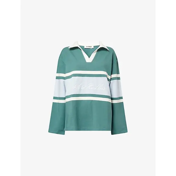 4TH & RECKLESS Cotton-jersey Rugby Top - Green