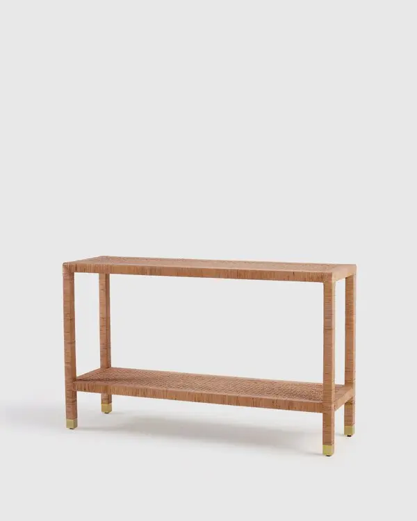 Quince Rattan Console Table
