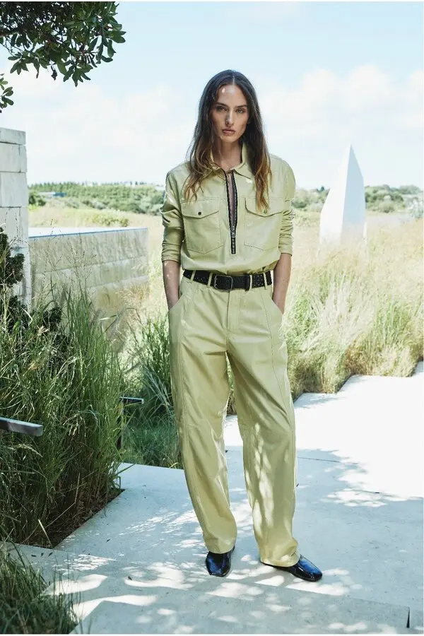 Yigal Azrouël Rowan Leather Top - Yellow