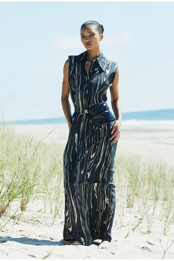 Yigal Azrouël Erin Collar Maxi Dress - Natural