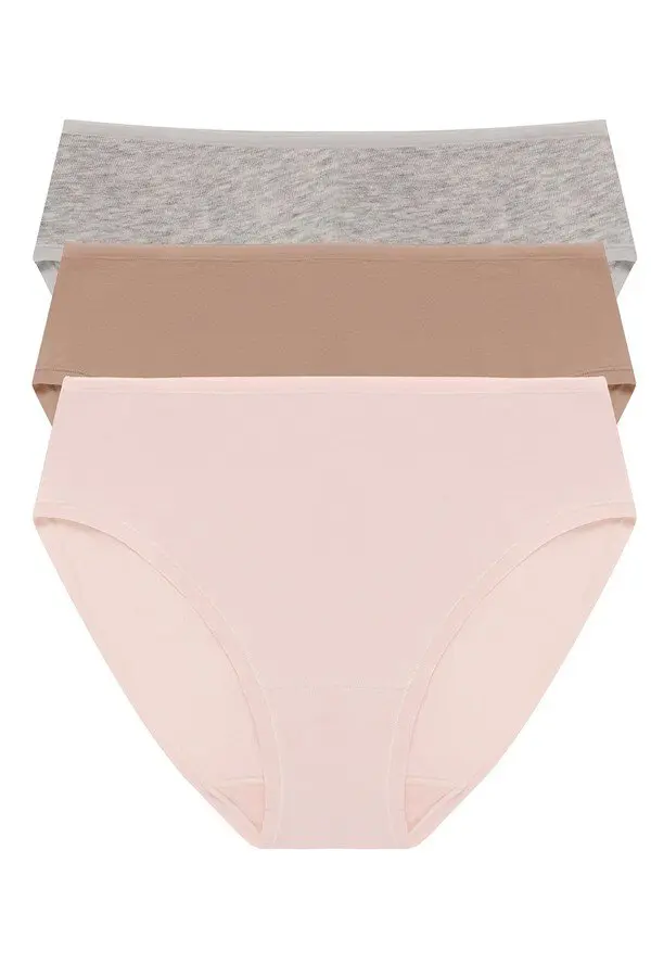 Natori Bliss Bare Cotton Hipster 3-pack - Grey