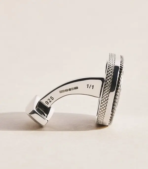 Tateossian Sterling Silver And Fossil Palm Cufflinks