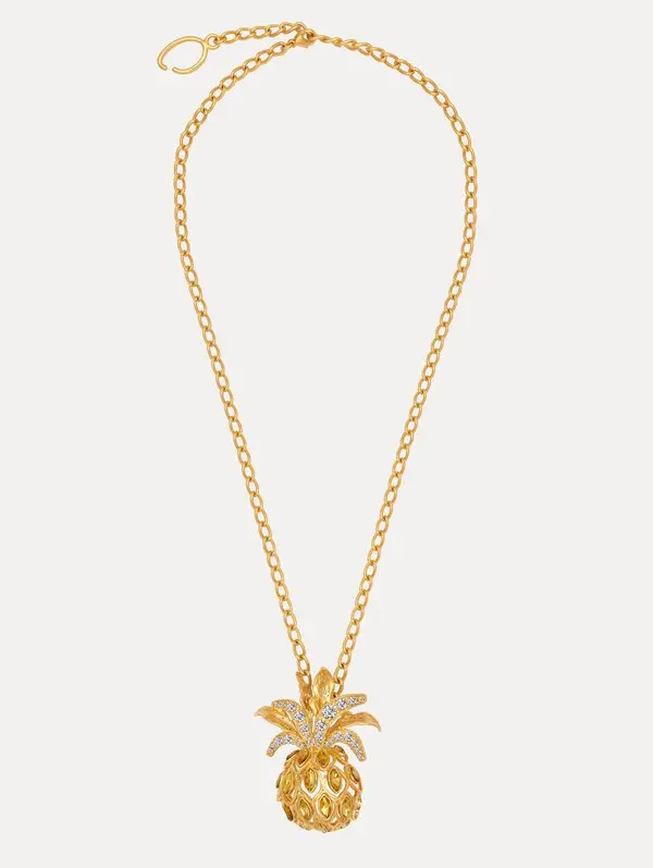 Oscar De La Renta Pineapple Pav Pendant Necklace - One-color