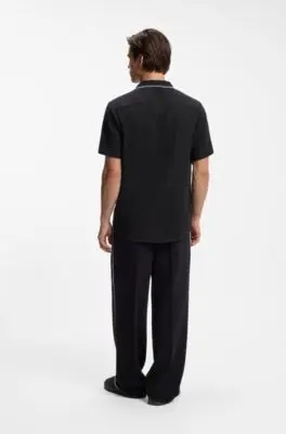 Hugo Relaxed-fit Shirt In Cotton Seersucker