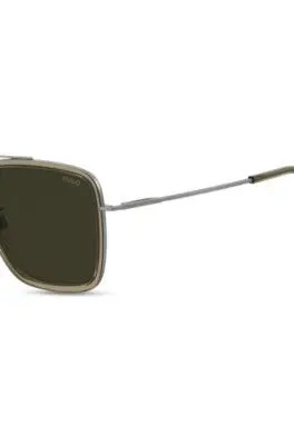 Hugo Acetate Sunglasses With Metal Trims