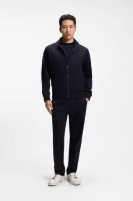 BOSS Luxe Travel Wool T-shirt With Fk Collar