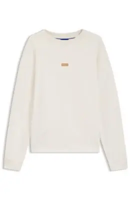 Hugo Logo-print Cotton Terry Sweatshirt - White