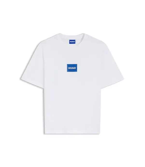 Hugo Logo-print T-shirt In Cotton Jersey - White