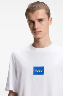 Hugo Logo-print T-shirt In Cotton Jersey - White